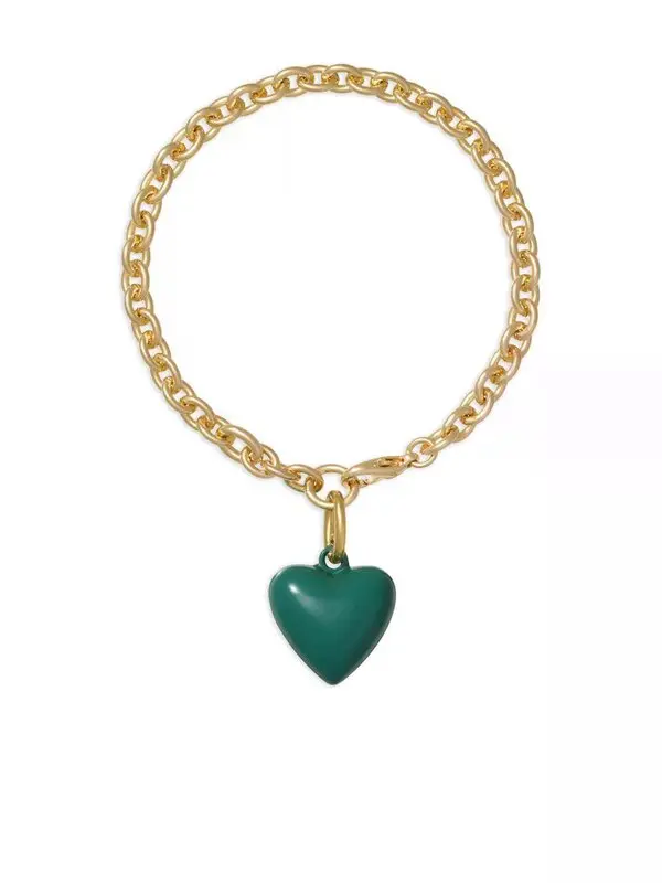 ROXANNE ASSOULIN Mini Puffy Heart-charm Bracelet - Gold