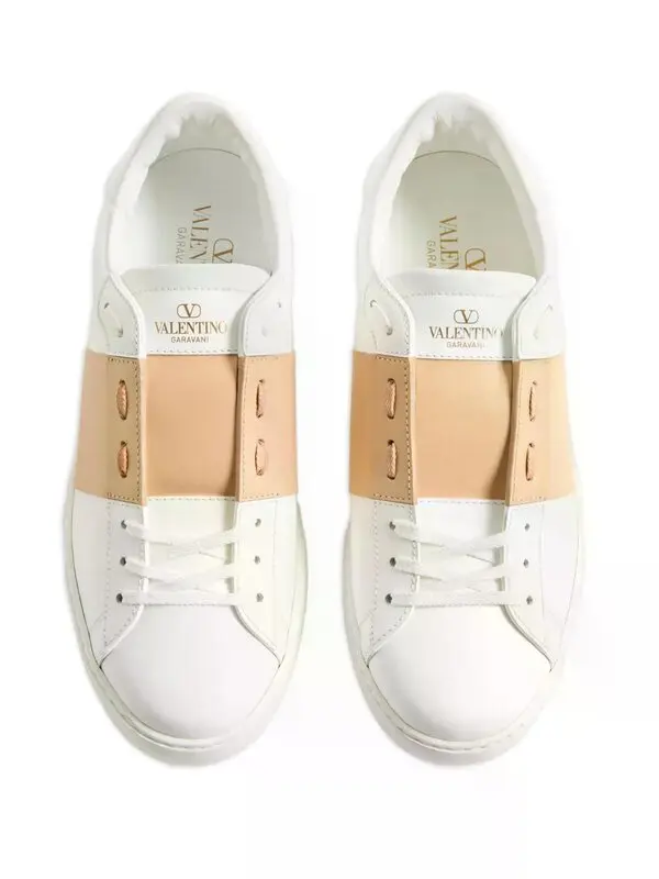 Valentino Garavani Studded Leather Sneakers - White
