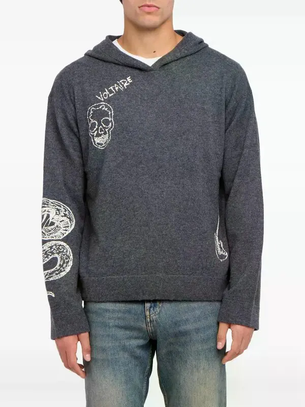 Zadig&Voltaire Malay Embroidered Hooded Sweater