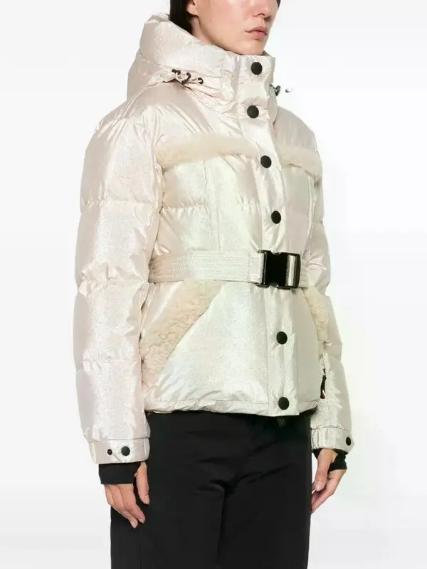 Moncler Metallic Shearling-trimmed Jacket