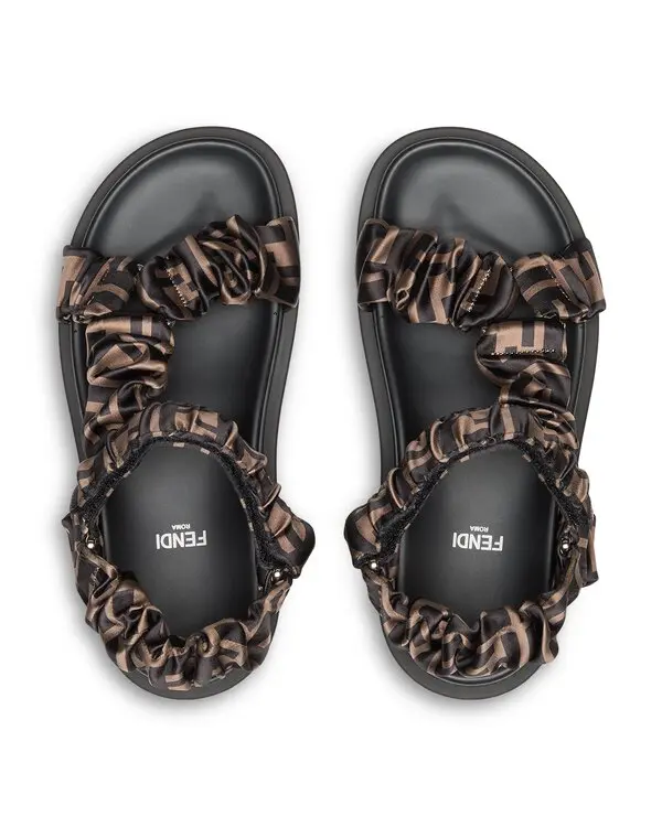 Fendi Feel Ff Satin Slides
