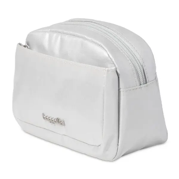 BAGGALLINI The Jet Set Edit Small Pocket Cosmetic Pouch - Silver Metallic