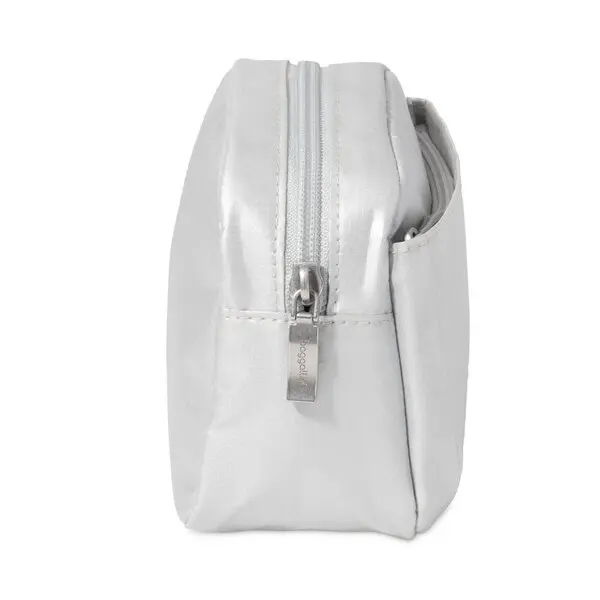 BAGGALLINI The Jet Set Edit Small Pocket Cosmetic Pouch - Silver Metallic