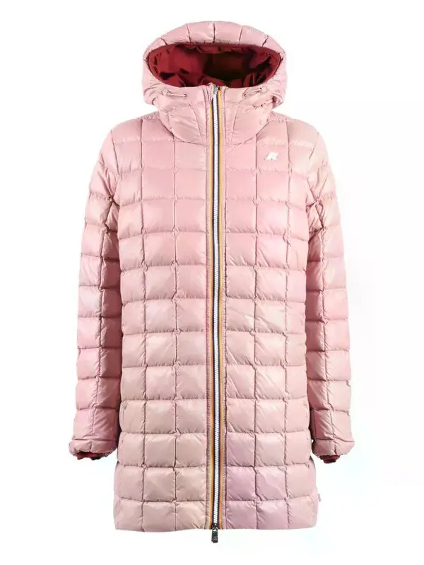 K-WAY Sophie Hooded Reversible Parka - Pink
