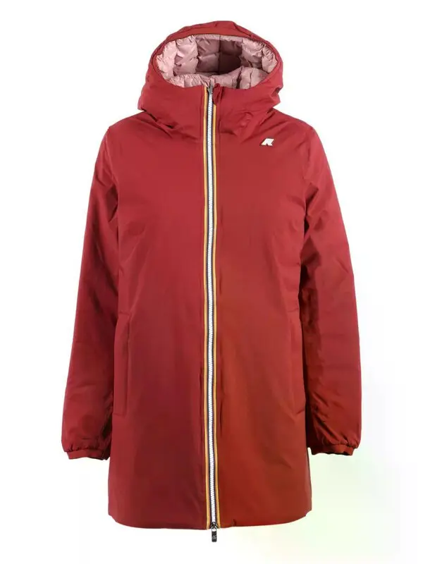 K-WAY Sophie Hooded Reversible Parka - Pink