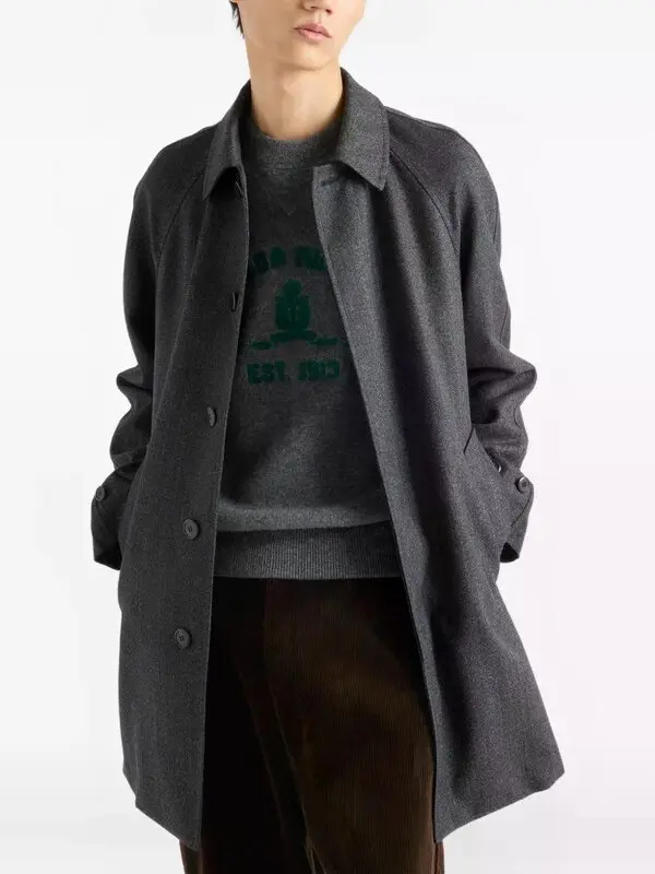 Prada Intarsia-logo Raglan Sweater