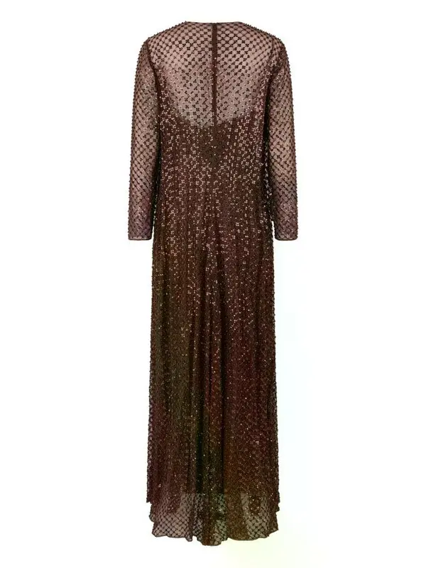 Valentino Garavani Sequin-Embellished Maxi Dress In Brown - 78% Off |  Editorialist