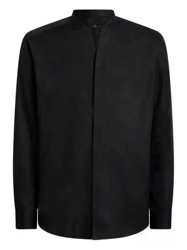 Etro Paisley Cotton Jacquard Shirt - Black