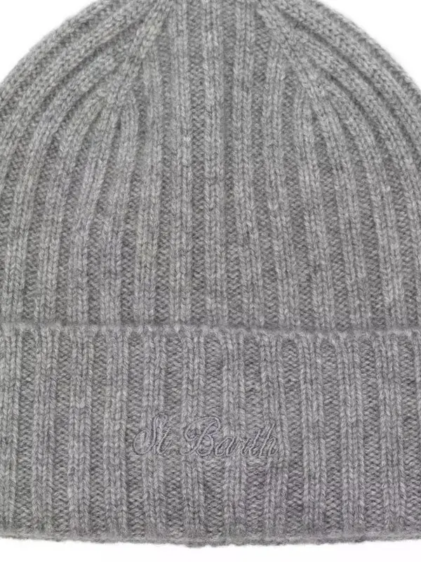 MC2 SAINT BARTH Wengen Cashmere Ribbed Hat - Grey