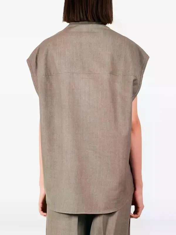 IOANA CIOLACU Sleeveless Panelled Shirt - Grey