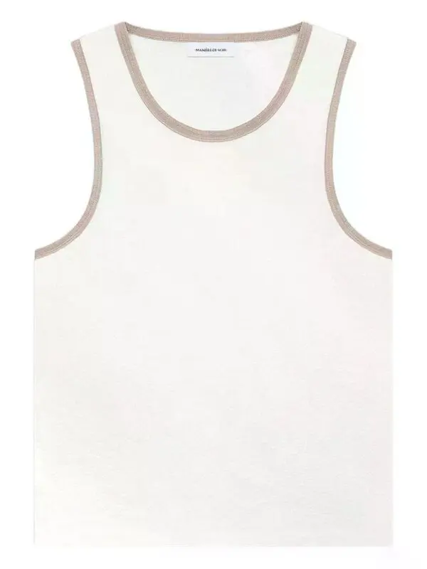 Manière De Voir Seersucker Sleeveless Vest - White