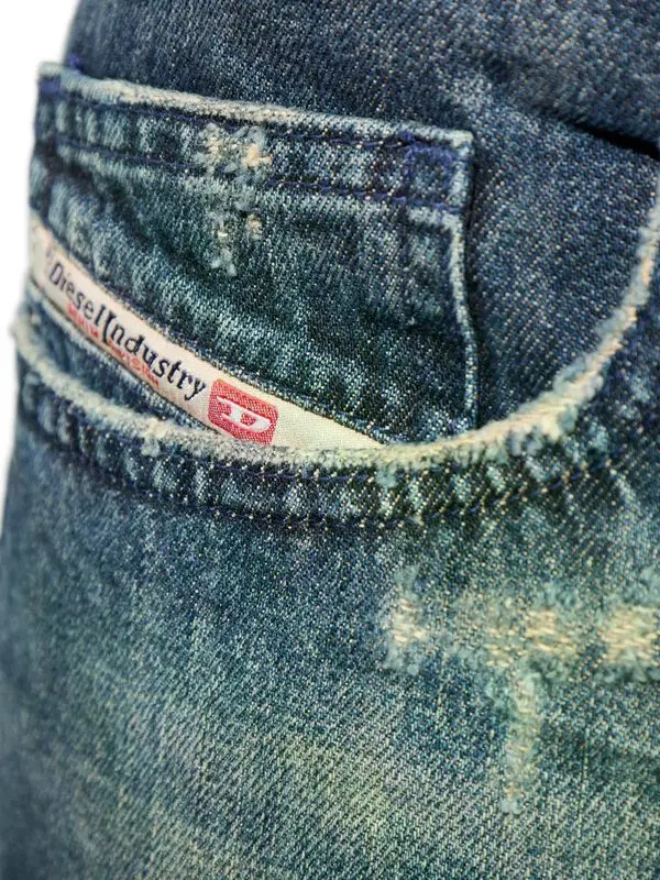 DIESEL® 2001 D-macro Wide-leg Denim Jeans - Blue