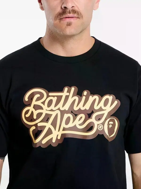 A BATHING APE Script Logo Tee