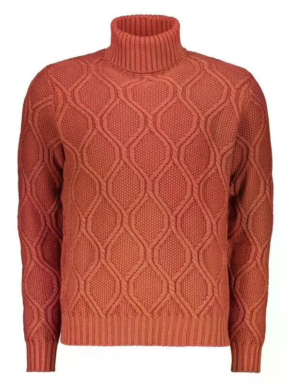 MOORER Turtleneck Sweater - Orange