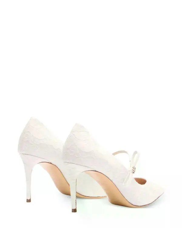 Casadei 80mm Julia Penny Liberty Pumps - White