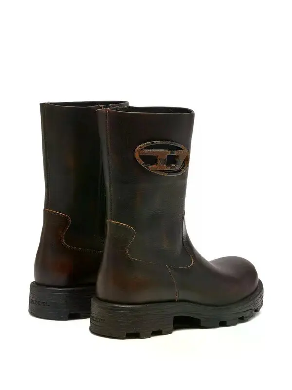 DIESEL D-hammer Logo-plaque Biker Boots