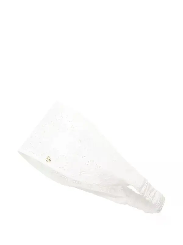 MAISON MICHEL Celeste Eyelet Headband - White