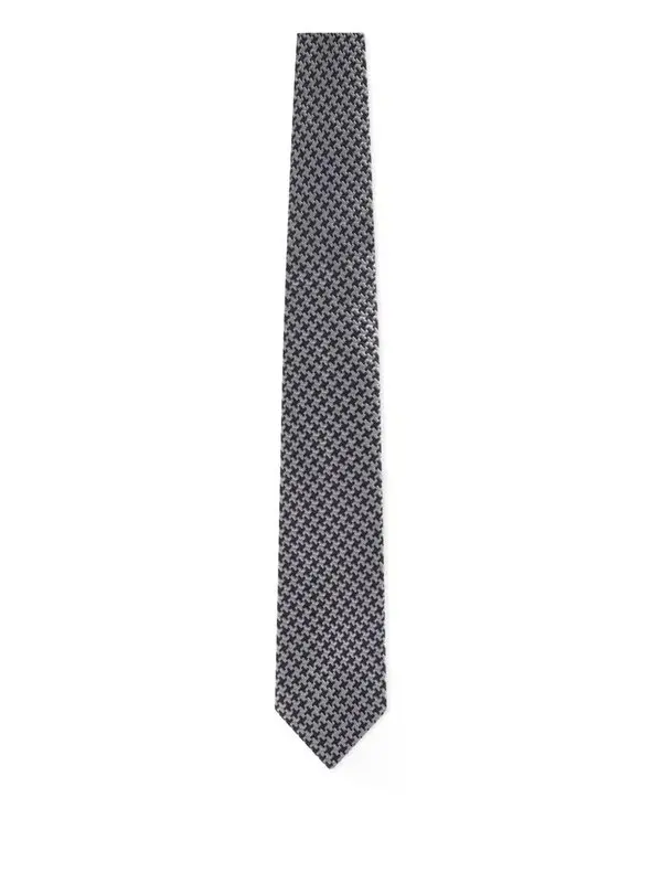 TOM FORD Patterned Jacquard Neck Tie - Grey