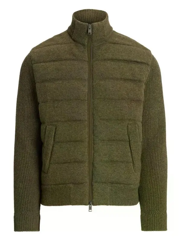 Ralph Lauren Purple Label Quilted Ribbed-knit Jacket