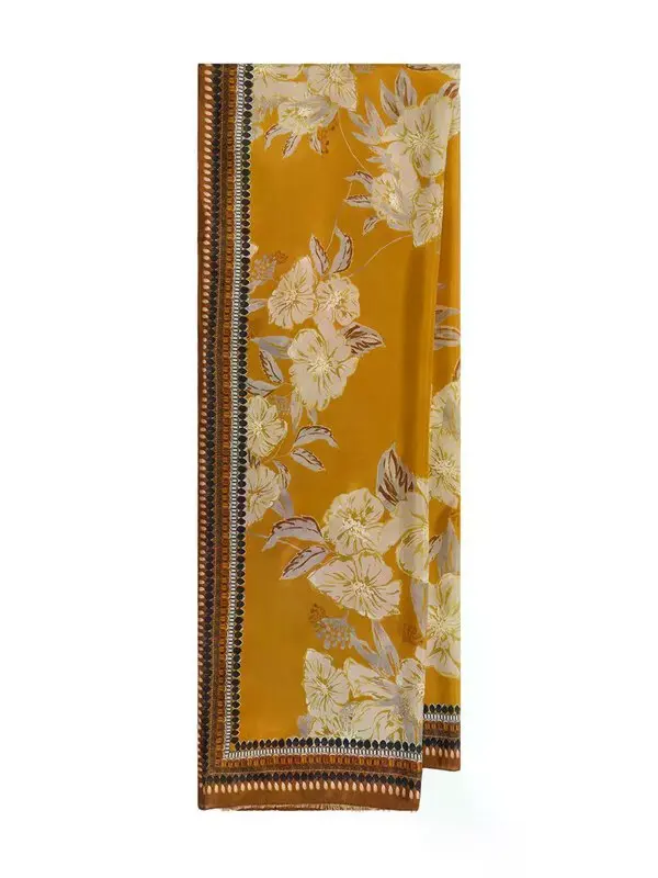 Malìparmi Floral-print Scarf - Yellow