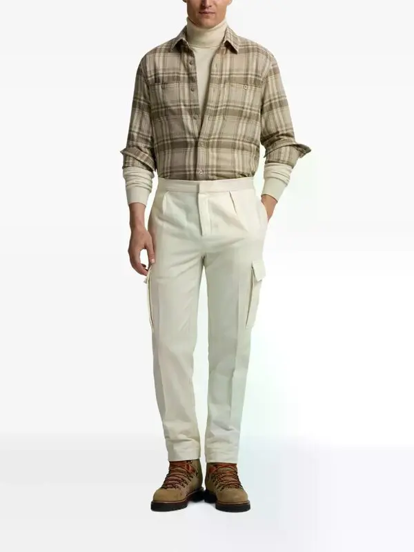 Ralph Lauren Purple Label Plaid Long-sleeve Shirt - Neutrals