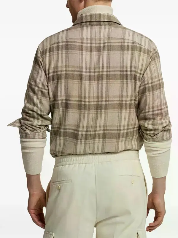 Ralph Lauren Purple Label Plaid Long-sleeve Shirt - Neutrals