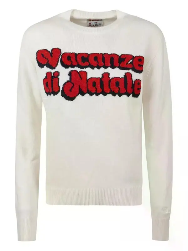 MC2 SAINT BARTH Crew-neck Graphic Sweater - Neutrals