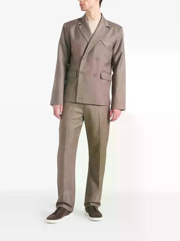 Manière De Voir Didier Double-breasted Pinstripe Suit Jacket