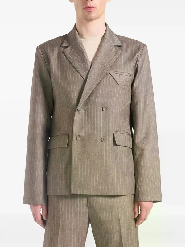 Manière De Voir Didier Double-breasted Pinstripe Suit Jacket