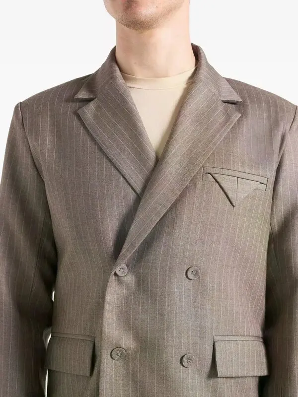 Manière De Voir Didier Double-breasted Pinstripe Suit Jacket