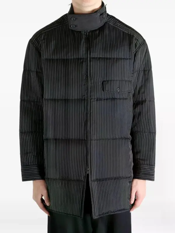 Yohji Yamamoto Pinstripe Padded Coat