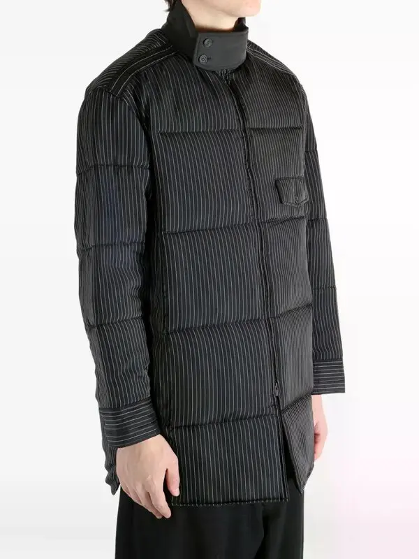 Yohji Yamamoto Pinstripe Padded Coat