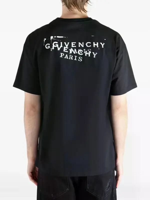 Givenchy Front Stamp-style Graphic Print T-shirt - Black