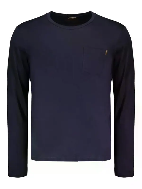 MOORER Chest-pocket T-shirt - Blue