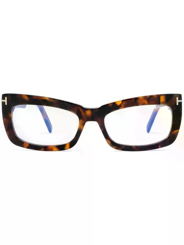 TOM FORD Rectangle-frame Glasses - Brown