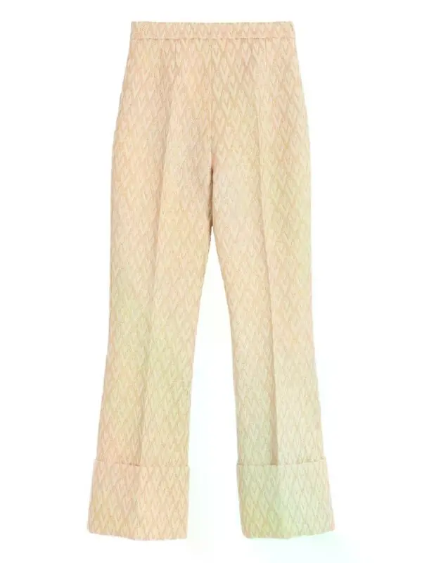 Valentino Garavani V Lurex Jacquard Trousers - Neutrals