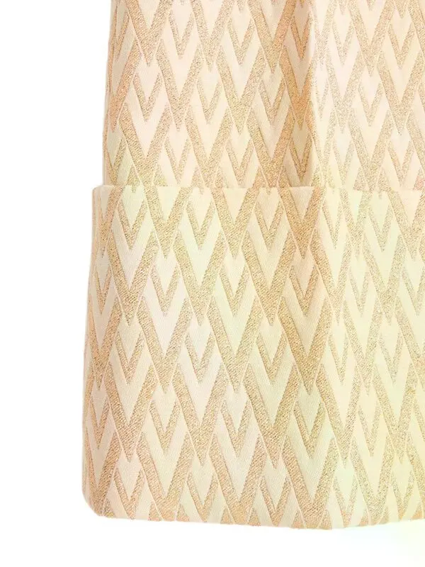 Valentino Garavani V Lurex Jacquard Trousers - Neutrals
