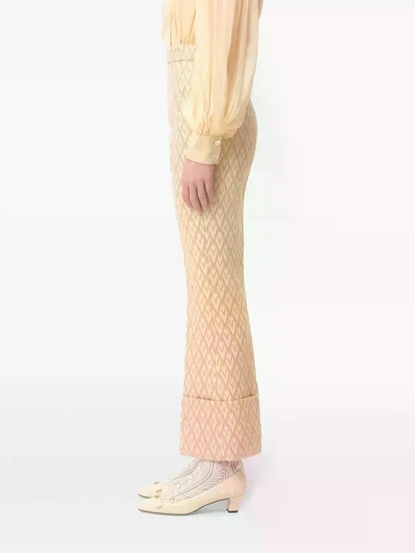 Valentino Garavani V Lurex Jacquard Trousers - Neutrals