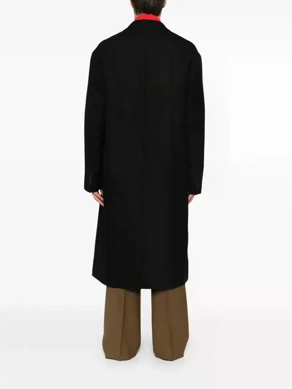 LANVIN Satin Lapel Overcoat