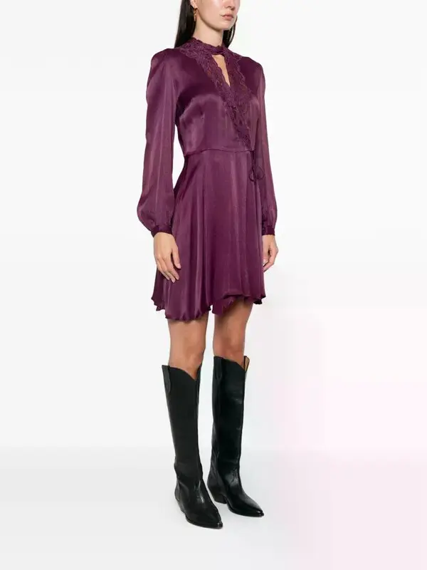 TWINSET Floral Lace Abito Dress - Purple
