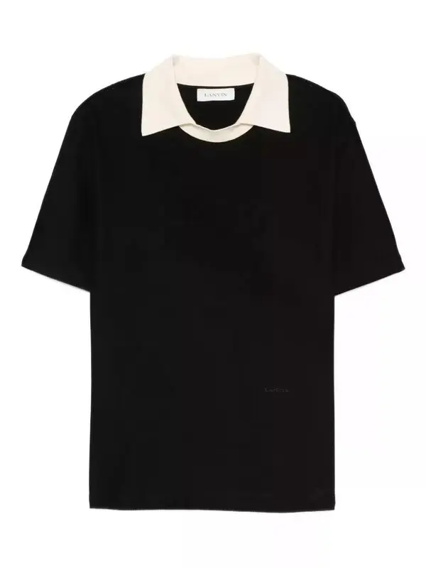 LANVIN Roun-neck Collared T-shirt