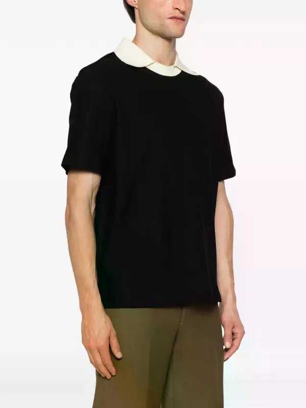 LANVIN Roun-neck Collared T-shirt