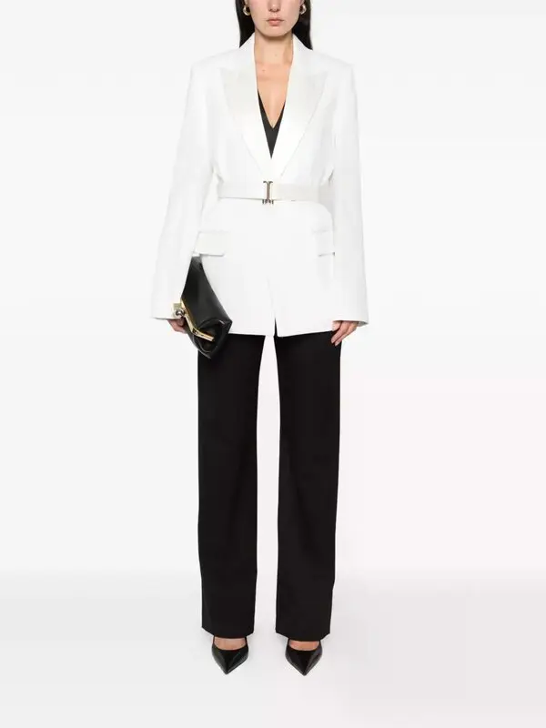 Victoria Beckham Belted Lapel Blazer