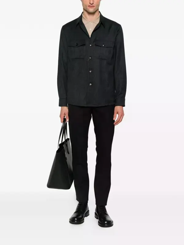 John Smedley Belper Long Sleeve Polo Shirt - Neutrals