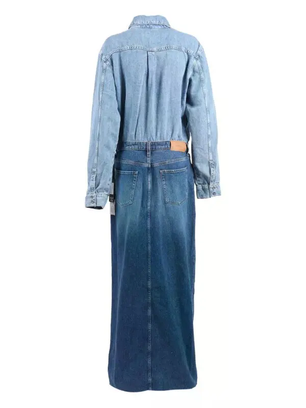 7 For All Mankind Buttoned Maxi Dress - Blue