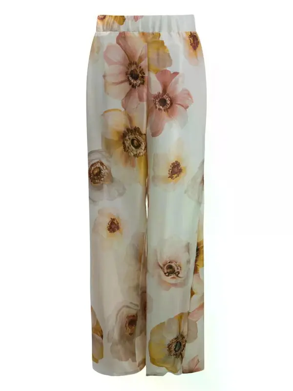 SLEEP NO MORE Floral Trousers - White