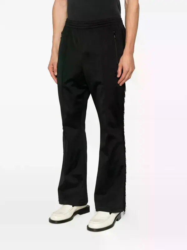 Needles Fringed Logo Trousers - Black