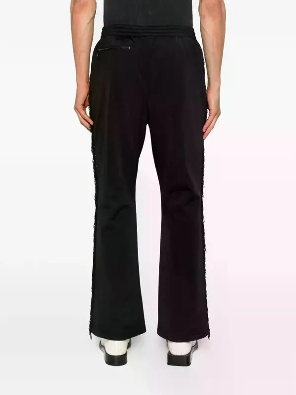Needles Fringed Logo Trousers - Black