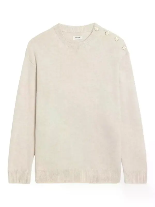 Zadig&Voltaire Swyna Sweater With Star Embellishments - Neutrals