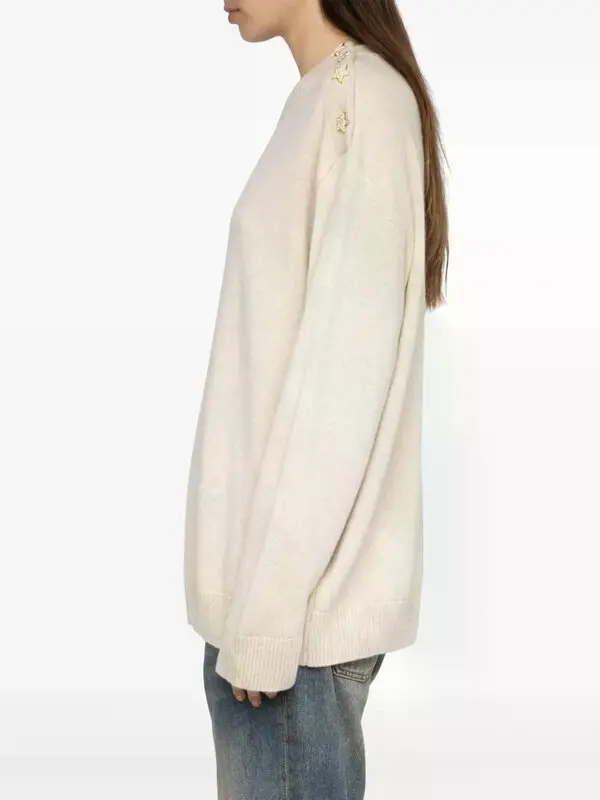 Zadig&Voltaire Swyna Sweater With Star Embellishments - Neutrals